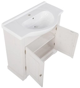 Umyvadlová skříňka do koupelny 66 cm Retro Bílá GRANI