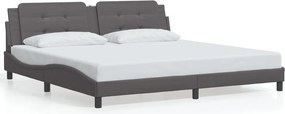 Rám postele s LED bez matrace Zadar šedý 200 x 200 cm 3214134