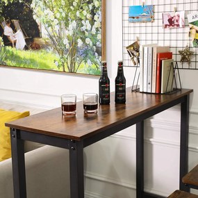 VASAGLE Barový stůl industriální 120 x 100 x 40 cm