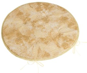 Bellatex Sedák Adéla kulatý hladký průměr 40 cm Hadí kůže hnědá
