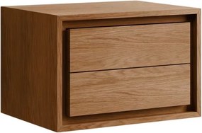 Hnědá závěsná skříňka pod umyvadlo z teakového dřeva 60x40 cm Kenta – Kave Home