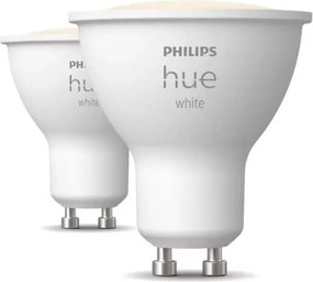 Philips Hue White - Chytrá LED žárovka GU10, 400 lm, teplá bílá, 2 ks 929003666902