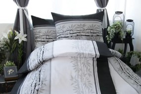 XPOSE ® Bavlněné povlečení na dvě lůžka ŠTĚPÁNKA - šedá 70X90, 140X200