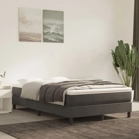 Rám postele s boxspringem tmavě šedá 120 x 200 cm samet 3120761