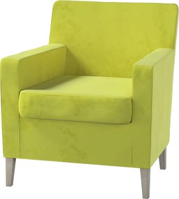 Potah na křeslo IKEA Karlstad barva zelená látka lesklé, sametová