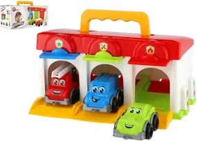 TEDDIES Garáž s autíčky / 3 auta / plast / od 3 let