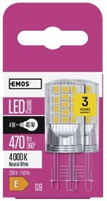 Emos lighting LED žárovka Classic JC / G9 / 4 W (40 W) / 470 lm / neutrální bílá 1525736408