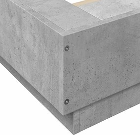 Rám postele betonově šedý 100 x 200 cm kompozitní dřevo 3281206