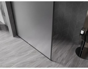 Mexen, Mexen Kioto-XF sprchová stěna s rámem 90 x 202 cm, matná 10 mm, černá - 800-090-104-70-30-X