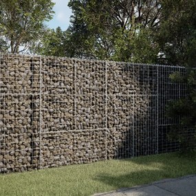 Gabionový koš s víkem 200 x 50 x 150 cm pozinkované železo 3295155
