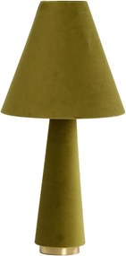 Zelená stolní lampa s textilním stínidlem (výška 61 cm) Devia – Light &amp; Living