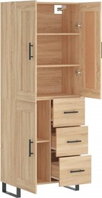 Skříň highboard dub sonoma 69,5 x 34 x 180 cm kompozitní dřevo 3200028