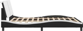 Rám postele bez matrace Zadar černý a bílý 160 x 200 cm umělá kůže 3208196