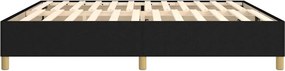Rám postele s boxspringem černý 200 x 200 cm textil 3120987