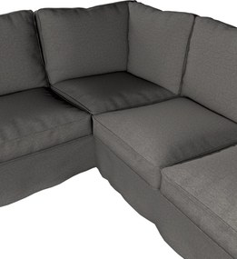 Potah na pohovku IKEA  Ektorp rohová barva šedá látka pletený vzor