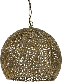 Zlaté děrované kovové stropní světlo Sinula - Ø 39*38 cm / E27