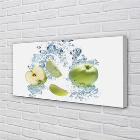 Obrazy na plátně Voda jablko nakrájený 100x50 cm