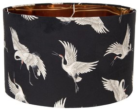 Textilní stínidlo na lampu s čápy Cigogne – Ø 45*28 cm