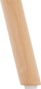Jídelní stůl, bílá/buk, průměr 90 cm, GAMIN 2 NEW 90
