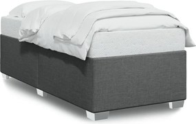 Rám postele bez matrace tmavě šedá 90 x 190 cm textil 3284437