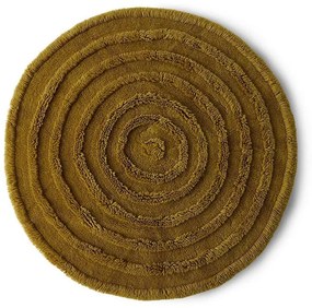 Zelený kulatý vlněný koberec Tippo - Ø 150 cm