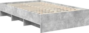Rám postele s čelo Betonově šedá 120 x 123 cm Kompozitní dřevo 3408868