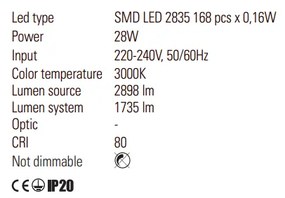 Redo Závěsná nebo stojací LED lampa Slick, š. 617 mm Barva: Černá