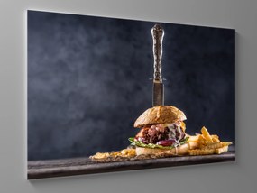 Liox Obraz hamburger Rozměr: 60 x 40 cm