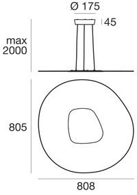 Linea Light 90349 Antigua_P, závěsné svítidlo 46W LED 3000K, prům. 80cm
