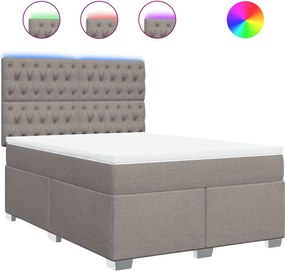 Box spring postel s matrací taupe 160x200 cm textil 3292850