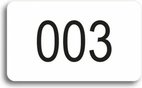 ACCEPT Číslo na dveře - typ 08 (50x30mm) - bílá tabulka - barevný tisk