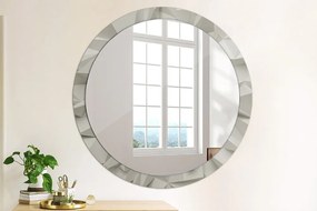 Kulaté dekorativní zrcadlo Abstraktní bílý krystal fi 100 cm