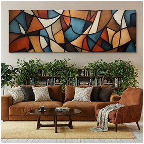 Obraz na plátně - Podzimní soumrak, Abstrakce FeelHappy.cz Velikost obrazu: 300 x 100 cm