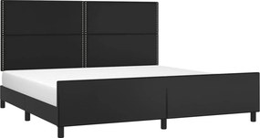 Rám postele s čelem černý 200x200 cm umělá kůže 3125530