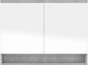 Koupelnová skříňka se zrcadlem 80x15x60 cm MDF betonově šedá 331535