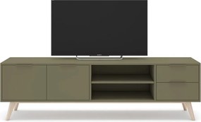Zelený matný TV stolek 180x53x40 cm Campus – Marckeric