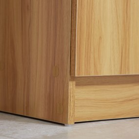 HOMCOM Skříň na boty do předsíně - Skříň na boty s 4 otevřenými přihrádkami a dvoukřídlovými dveřmi - Nastavitelná police - 83D x 30Š x 90V cm - Hnědá