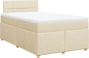 Box spring postel s matrací krémová 120x200 cm textil 3288952