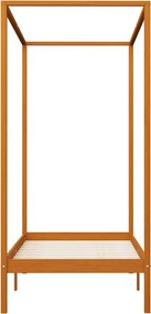Rám postele s nebesy medově hnědý masivní borovice 100 x 200 cm 283257