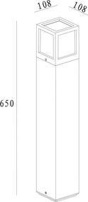 IMPR 730332X VÝPRODEJ VZORKU - Venkovní sloupkové svítidlo Facado antracit - DEKOLIGHT