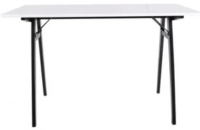 Stůl VOJENS 120 cm bílý, černá podnož House Nordic 2402021