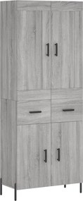 Skříň highboard šedá sonoma 69,5 x 34 x 180 cm kompozitní dřevo 3199887