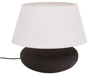 Černobílá stolní lampa s textilním stínidlem (výška 35 cm) Nessi – Kave Home