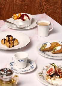 Bílý/modrý porcelánový šálek na espresso 110 ml Retro – BonBistro