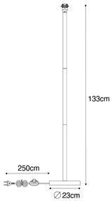 Rustikální stojací lampa dřevěná bez stínidla - Mels