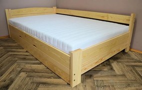 dřevěná jednolůžková postel s úložným prostorem Heros chalup