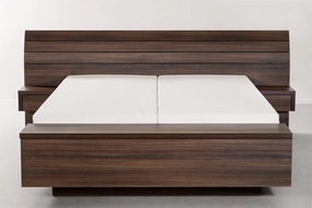 Ahorn Salina box u nohou postel s úložným prostorem Dekor: Dub bílý, Rozměr: 140 x 200 cm, Noční stolek: Police oboustranná
