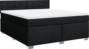 Box spring postel s matrací černá 180x200 cm textil 3288269