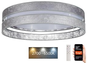 Belis LED Stmívatelné stropní svítidlo LIMA LED/36W/230V Wi-Fi Tuya + DO stříbrná BE0883