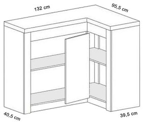Obývací stěna Natural - sestava D - dub ribbeck